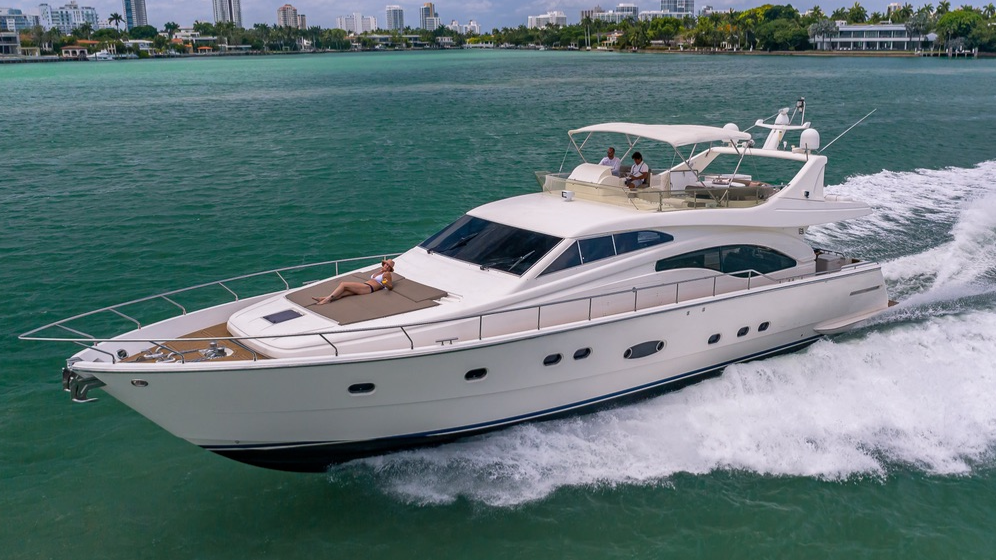Rent this 75' Ferretti on Anchor